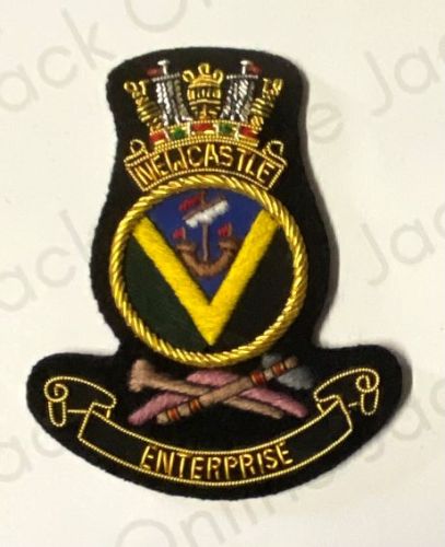 HMAS Newcastle Gold Wire Pocket Badge - RAN Uniforms, Navy Accessories ...