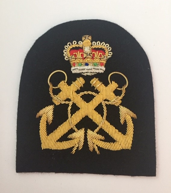 Petty Officers (PO) Rank Badge In Gold Wire Bullion (Black) - RAN ...